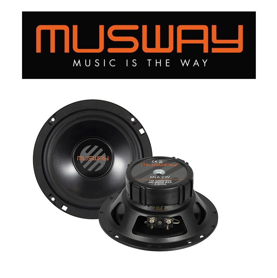 MUSWAY ML6.2W 16,5 cm Woofer KICKBASS LAUTSPRECHER 200 Watt 1 Paar 6.5”